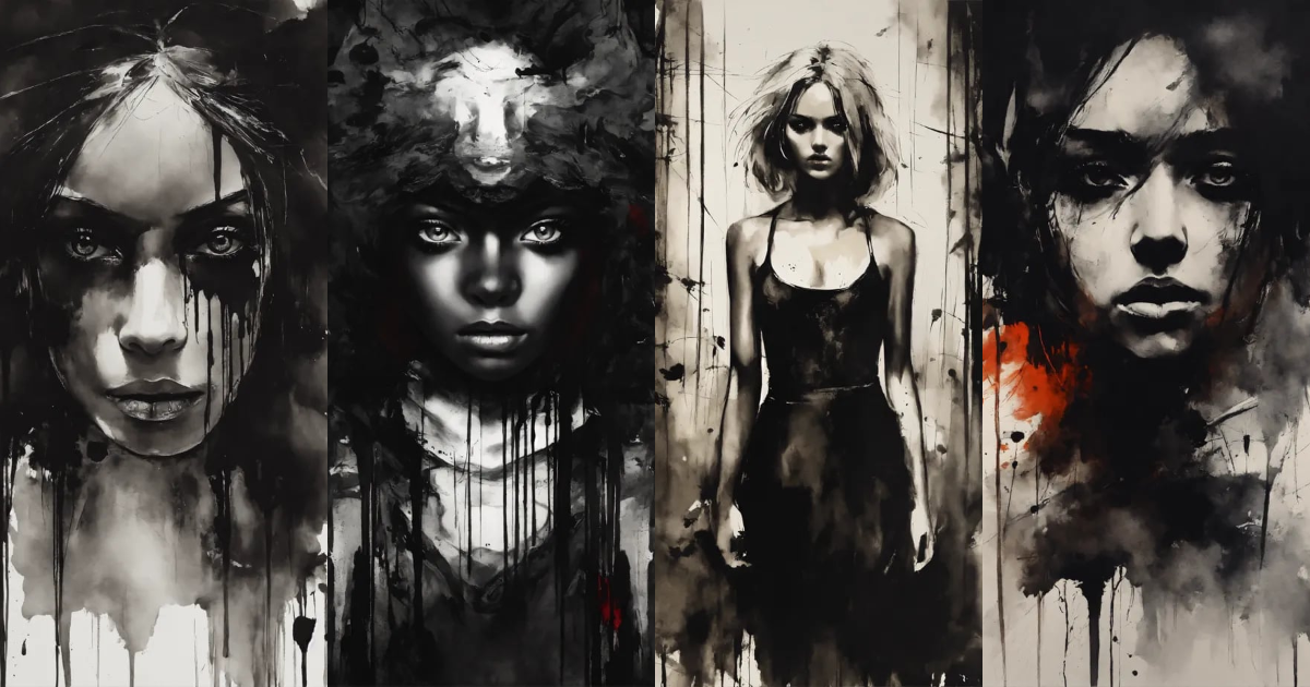 Lexica - Create a black and white poster with the personification of ...