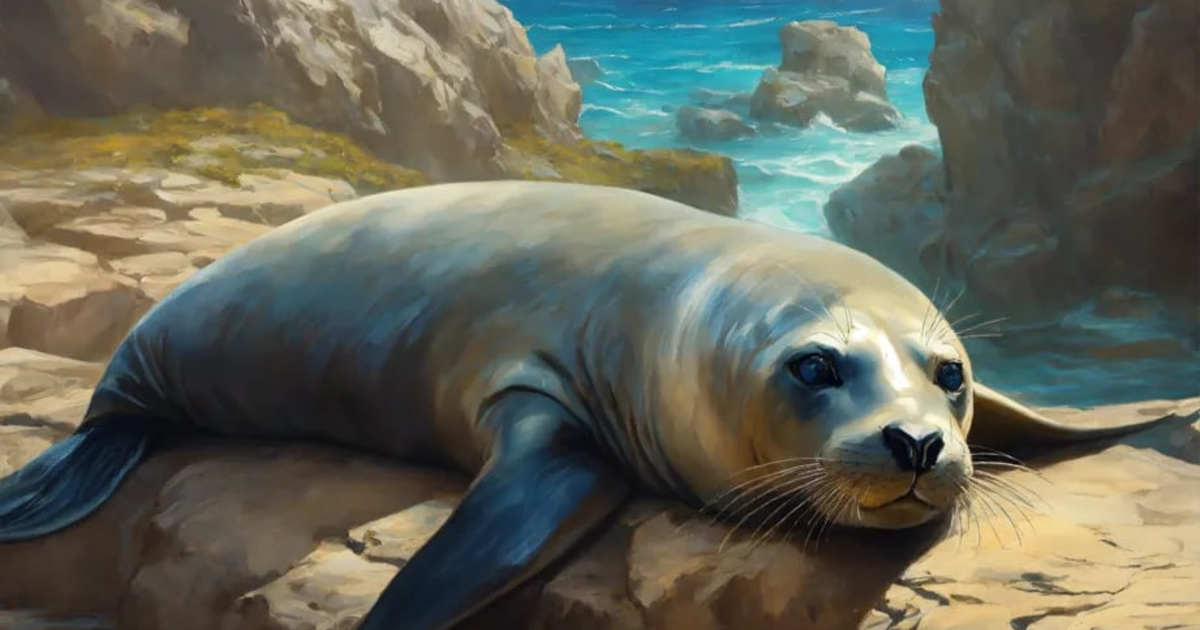 Lexica - Close up, Sea seals laying on a rock, Epic, dramatic ...