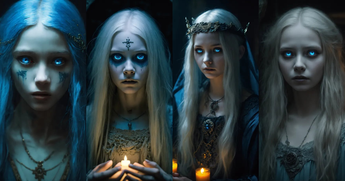 Lexica - Body portrait, eleven year old childish female goth ...