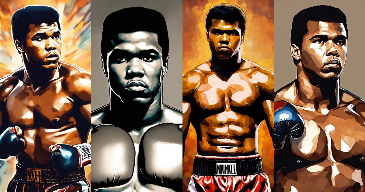 Lexica - Drawing high Ultra define Muhammad Ali full body