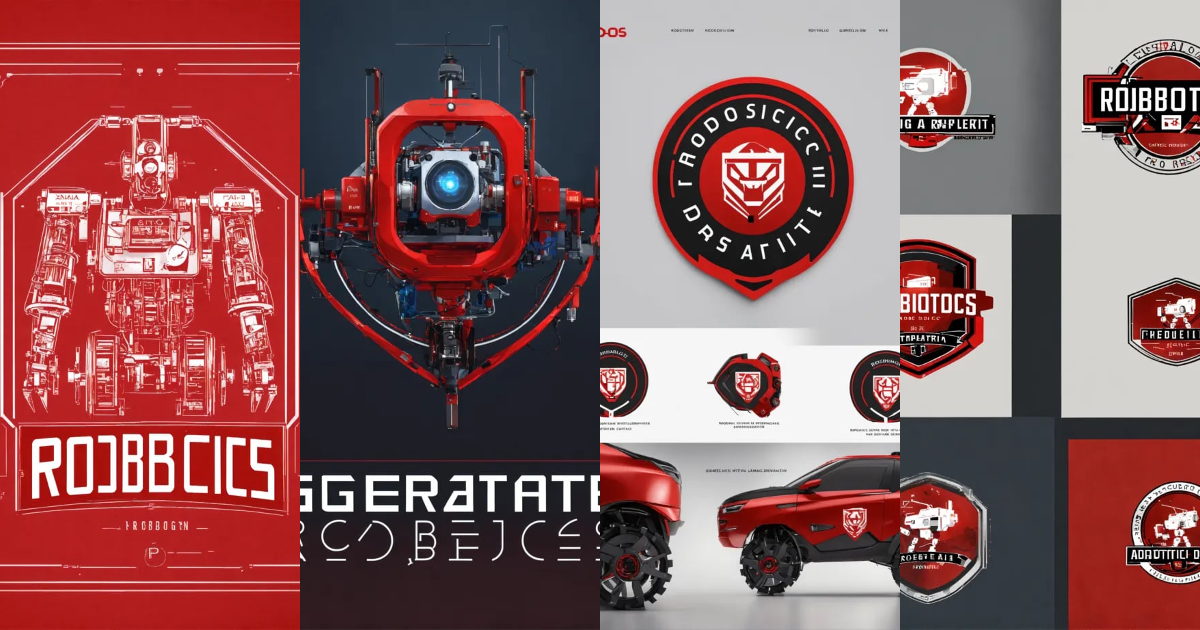 Lexica - Generate a red logo for a robotics department, not so complex ...