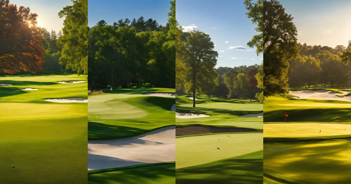 Lexica - Create an image of a golf course with no holes. A riding lawn ...