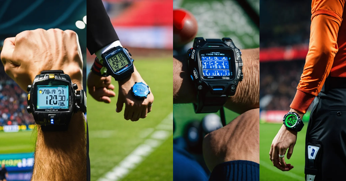 Lexica - Digital watch on the wrist of a football referee during the match