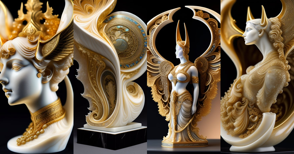 Lexica - Marble sculpture of batman, dripping, mandelbulb, oil, melting ...