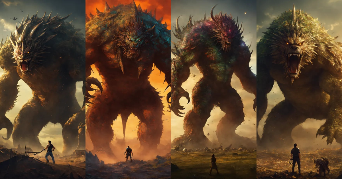 Lexica - A giant Monster scratches the Earth with its nails