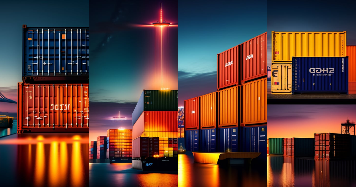 Lexica - Big port with container and docker in the night