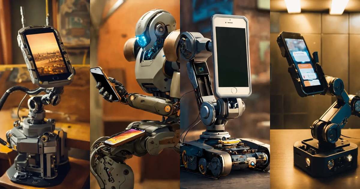Lexica - Robot arm holding cell phone