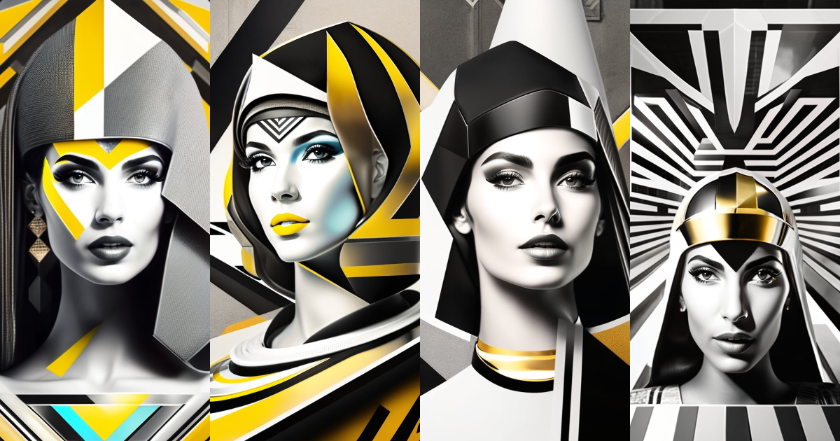 Lexica - Pop art, hyper Egyptian style girl portrait , female model in ...