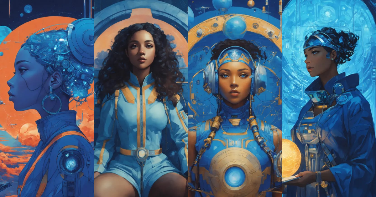 Lexica - Blue colors, Illustration, future, mystic, science fiction, A ...