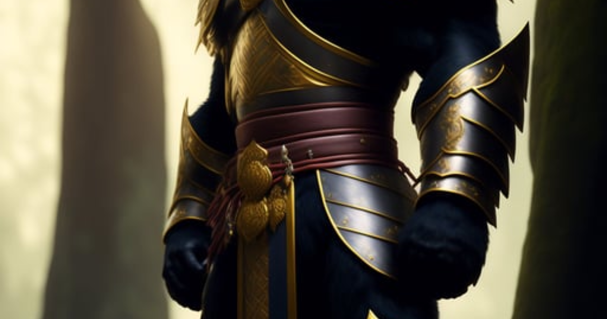 Lexica - A highly detailed matte painting of a Gorilla Samurai in full ...