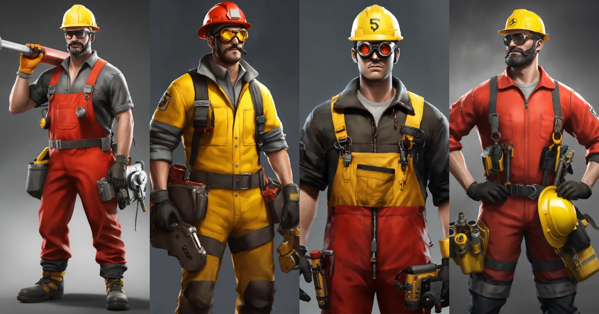 Lexica - The Engineer from Team Fortress 2 wearing a red work overall ...