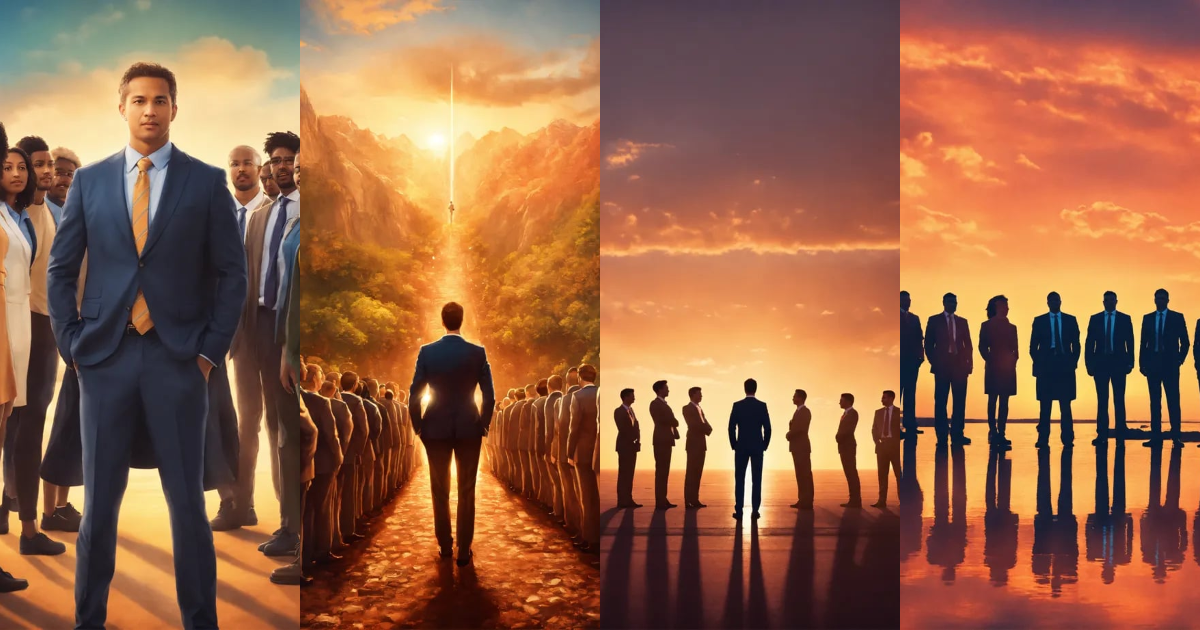 Lexica - “Generate an image depicting a strong and confident leader ...