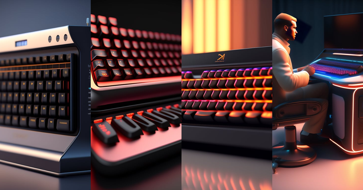 Lexica - A beautiful 3D image of an anthropomorphic computer keyboard ...