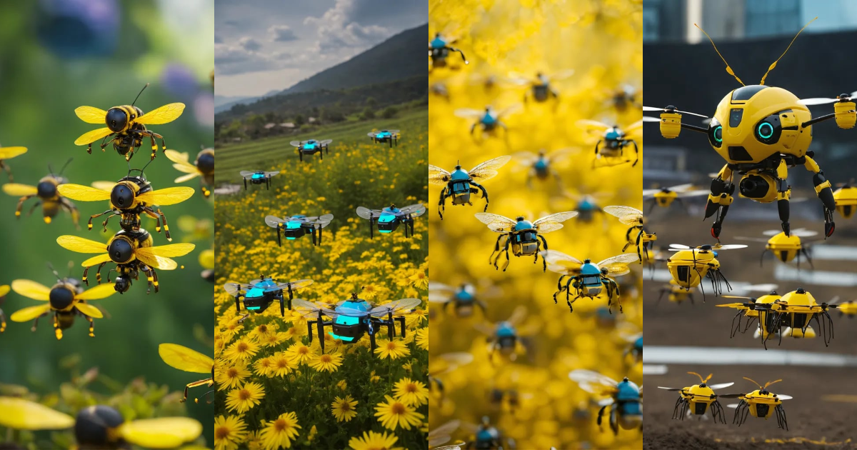 Lexica - A swarm of robot Bee drones.