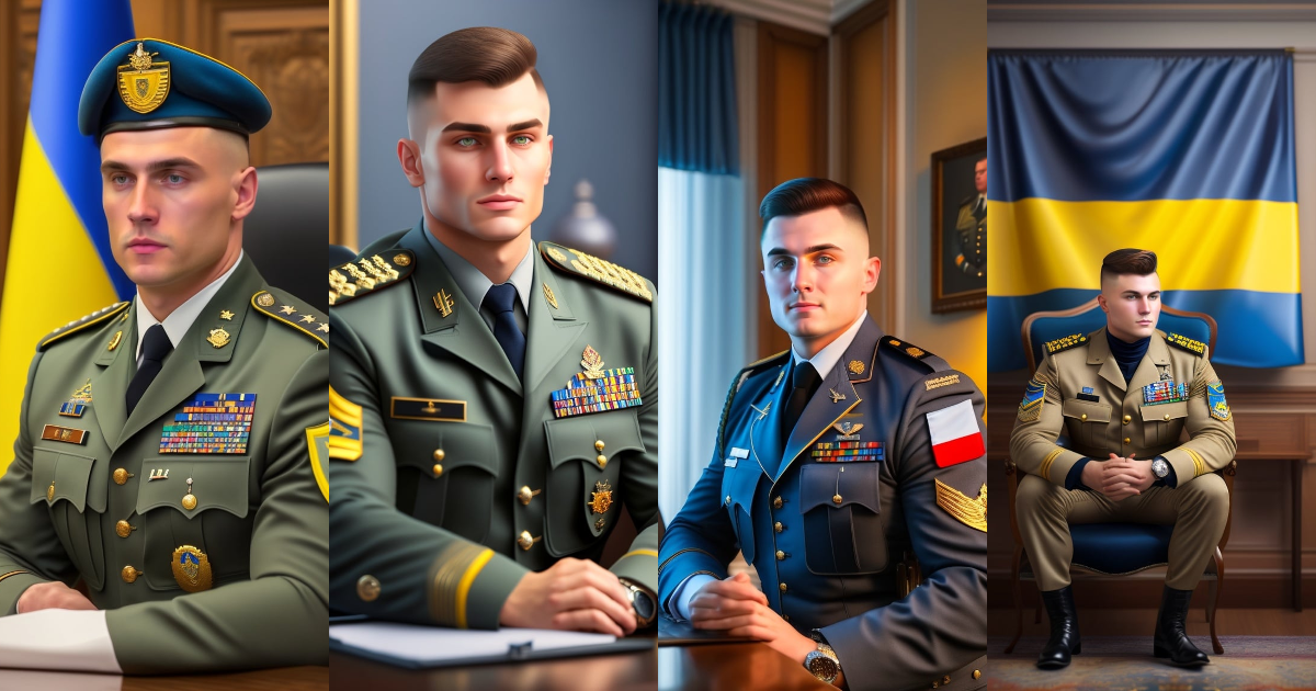 Lexica - Ukrainian intelligence officer, sitting in the office, stand ...