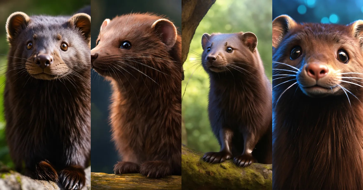 Lexica - Mink, animated, up close