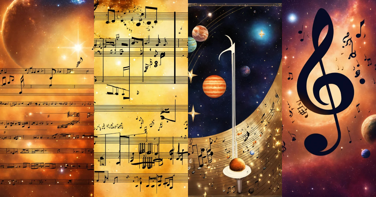 Lexica - Sheet music, music score, notes, eighth note, galaxy, stars ...