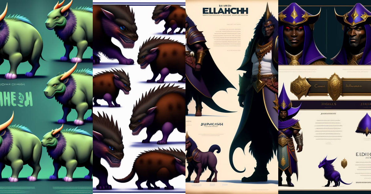 Lexica - Eldrich monster model sheet