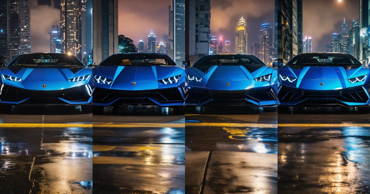 Lexica - 2023 Lamborghini Avendor blue, metallic appearance, shiny ...