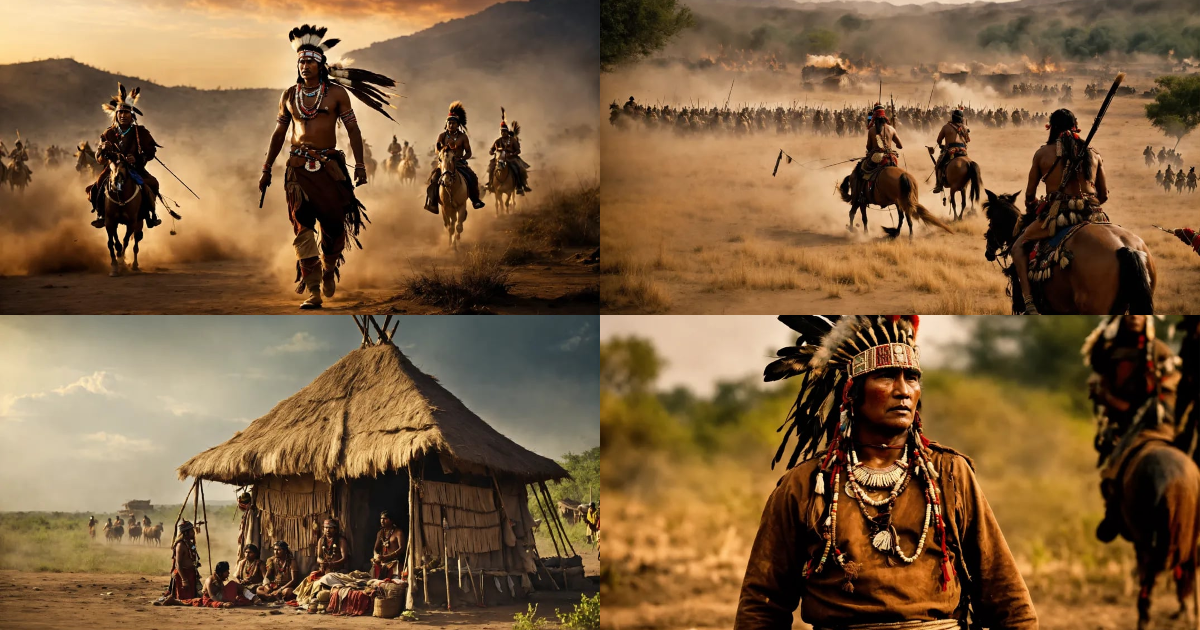 Lexica - Indian tribes. war. cinematic. real picture.