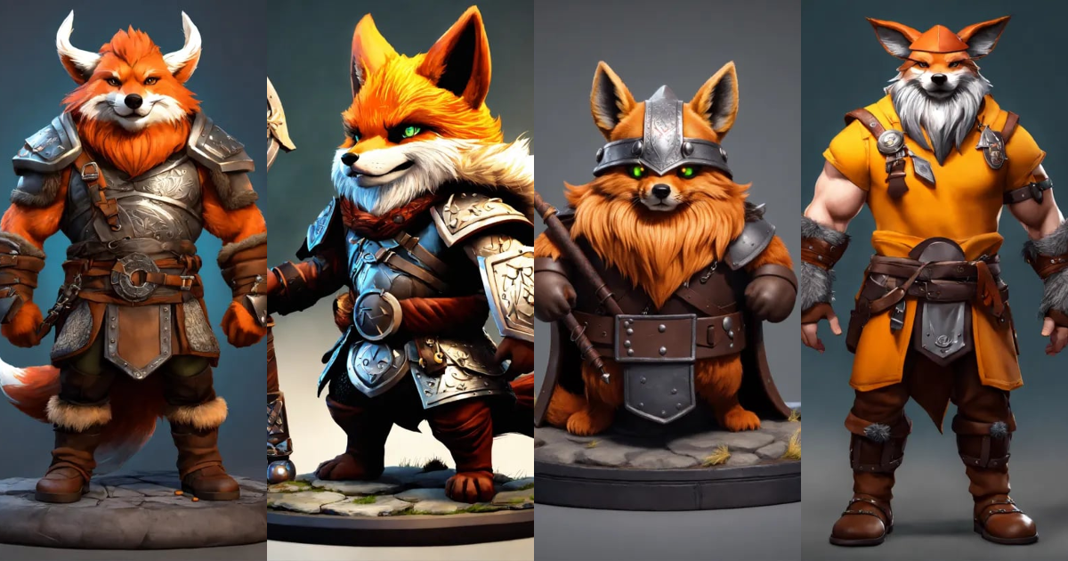 Lexica - Game character cartoonish realistic heavy metal round body ...