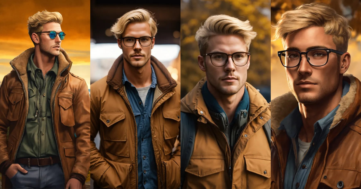 Lexica - A tall handsome blonde canadian explorer using a brown ...