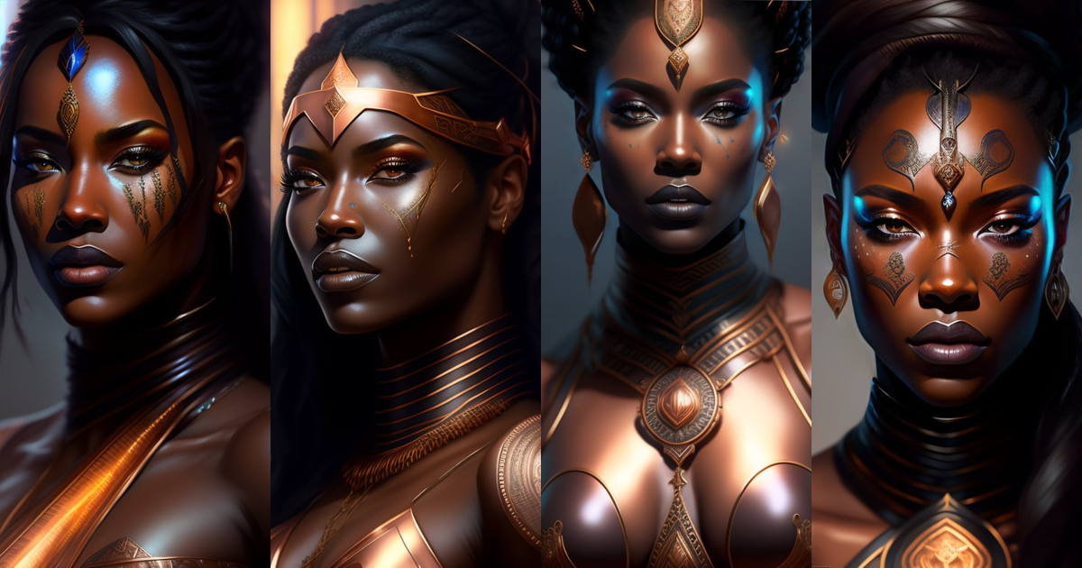 Lexica - Portrait of a dark god, copper wires, visible scars and nerves, intricate, headshot ...