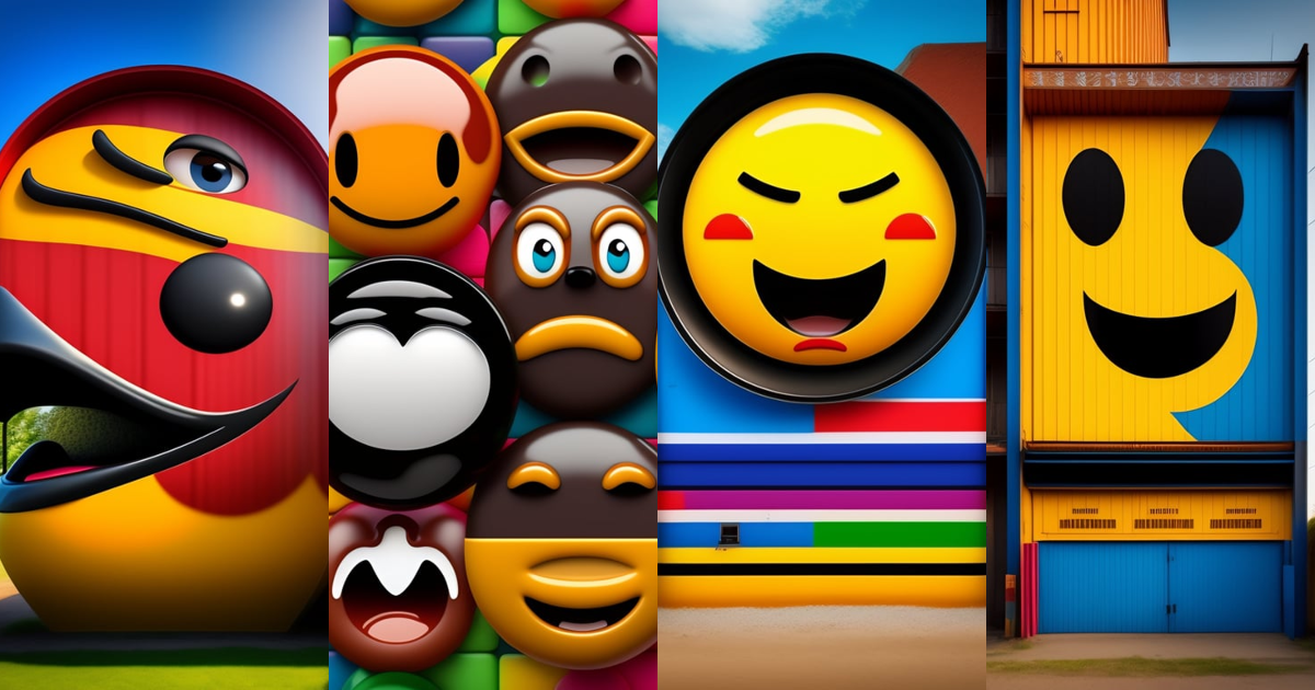 Lexica - Emoji zany face graffiti