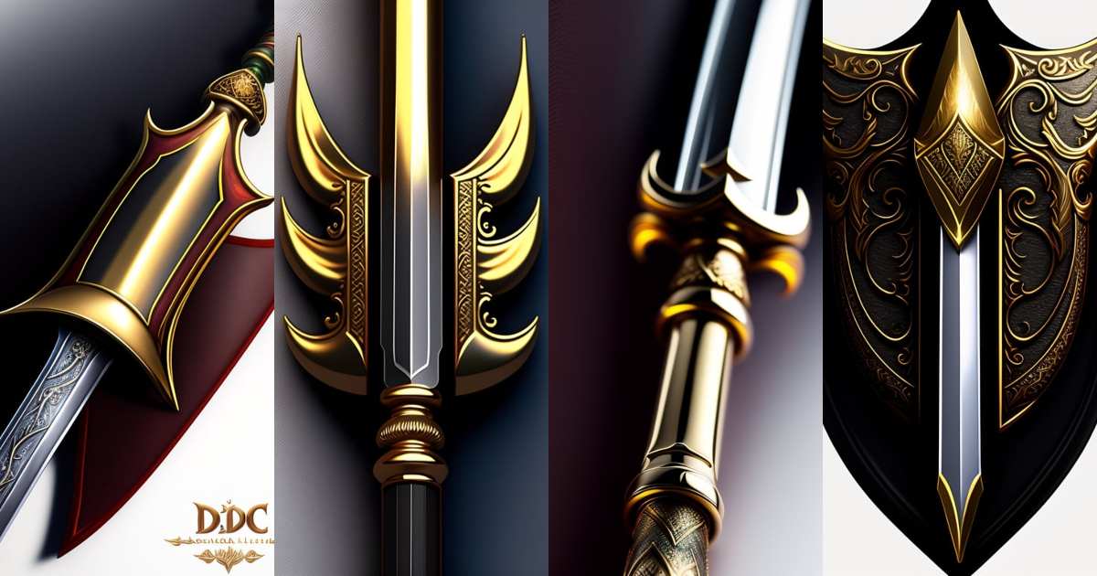 Lexica - Closeup on a common short sword on white background, dnd ...