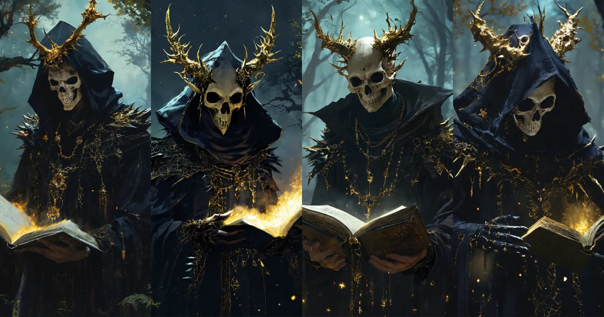Lexica - The mage's appearance evil and mystical, with spikie robes ...
