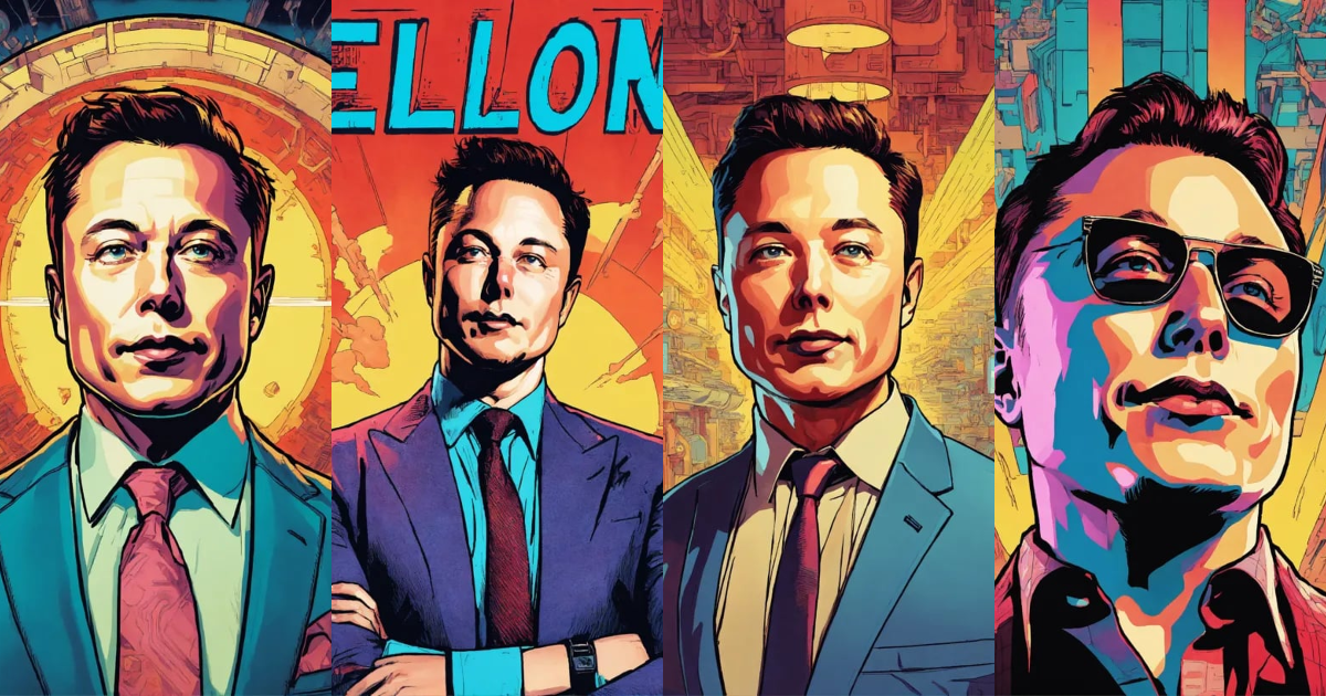 Lexica - INPUT = Elon Musk OUTPUT = Elon Musk, Retro comic style ...