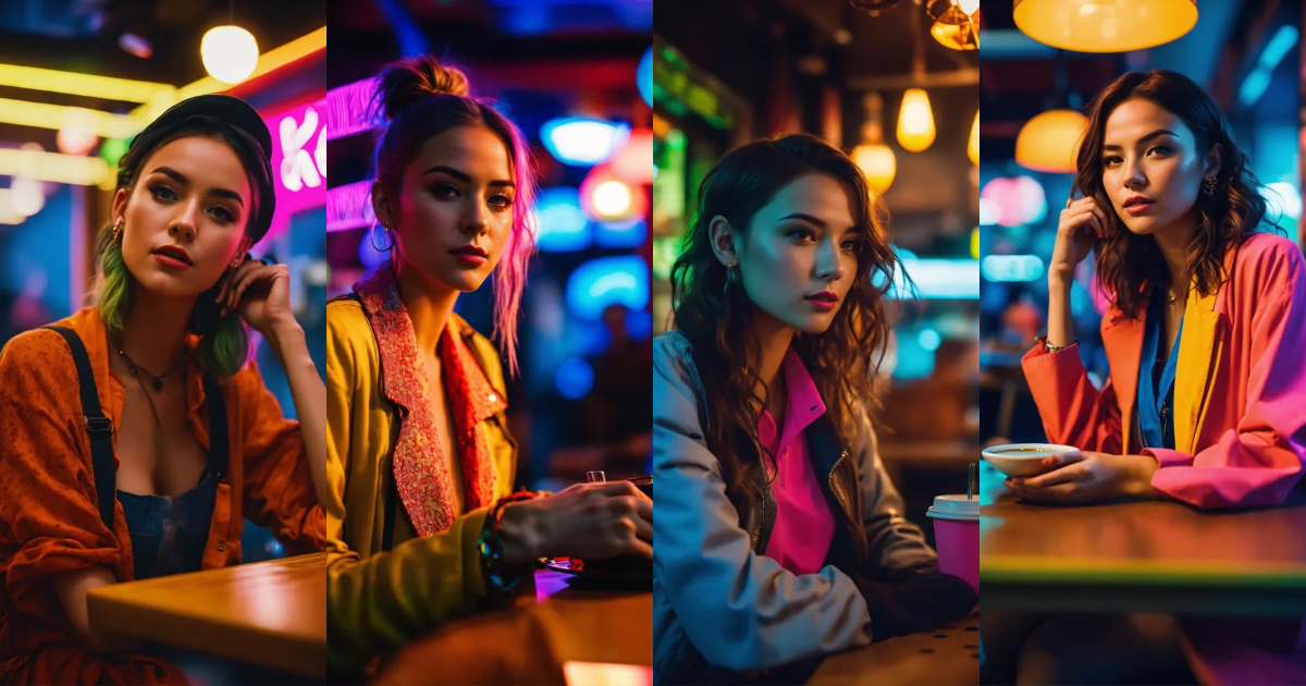 Lexica - Cinematic photography, modern, female trickster in a cafe ...