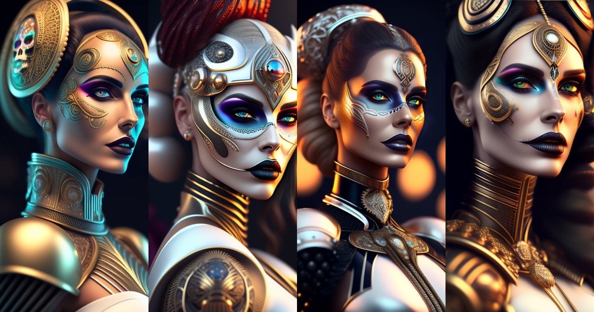Lexica - Ultra detailed side portrait of female android, beautiful ...