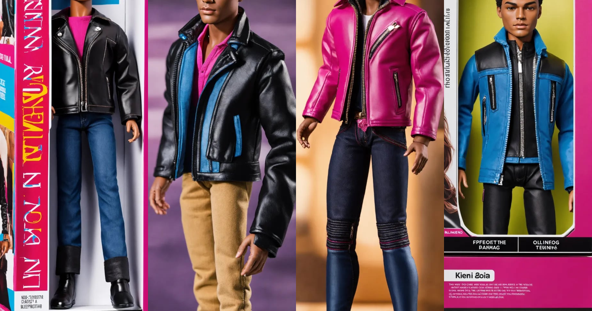 Lexica - Design the packaging for a Ken doll in a stylish, black ...