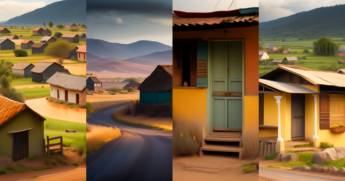 Lexica - Sad looking village in middle low income country,