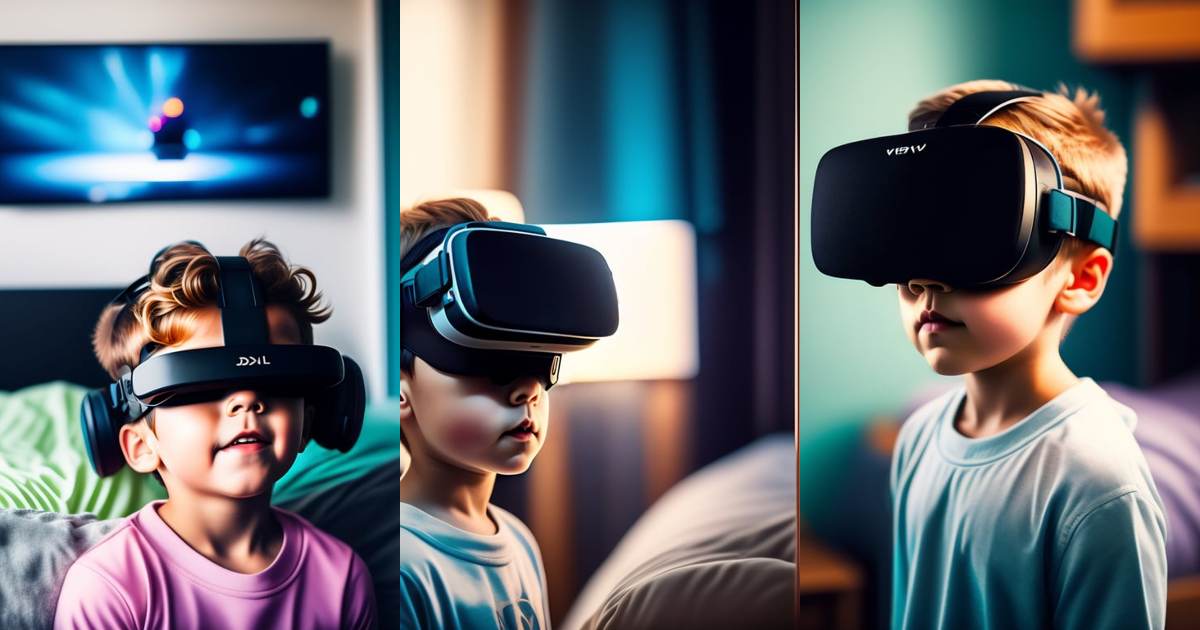 Lexica - Boy wearing a VR headset in his room