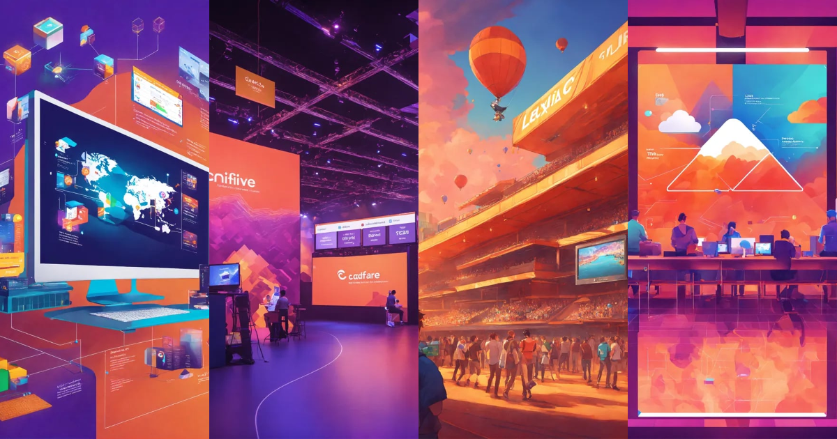 Lexica - Create a visually engaging image using the colors #f2ae30, # ...
