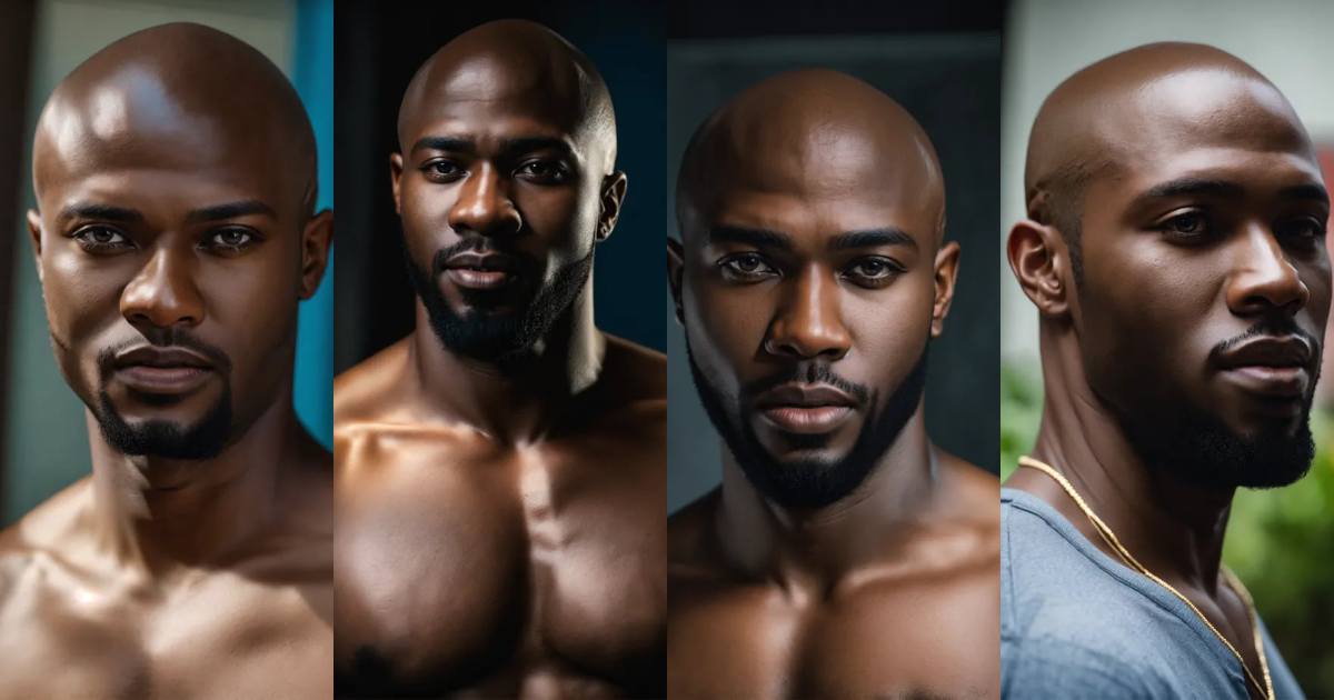 Lexica - Photo portrait of a gorgeous 30-year-old Nigerian man with a ...