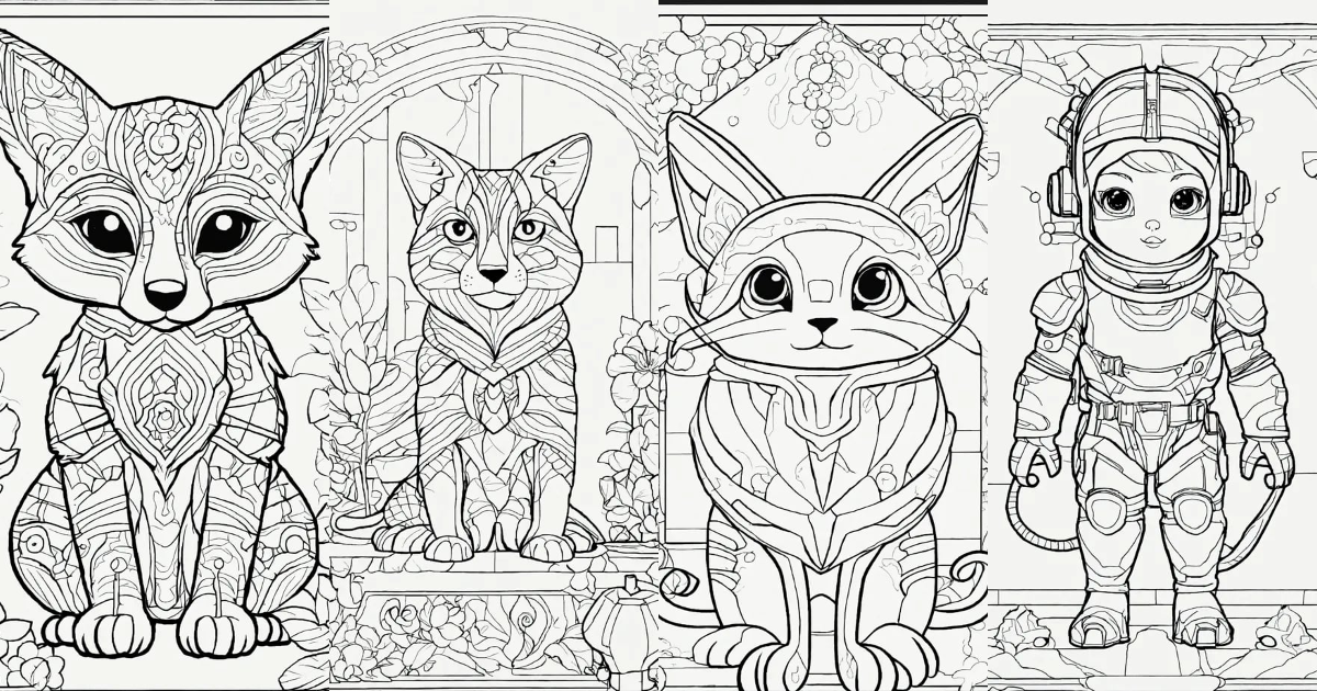 Lexica - Coloring book for preschoolers, simple lines drawings, no ...