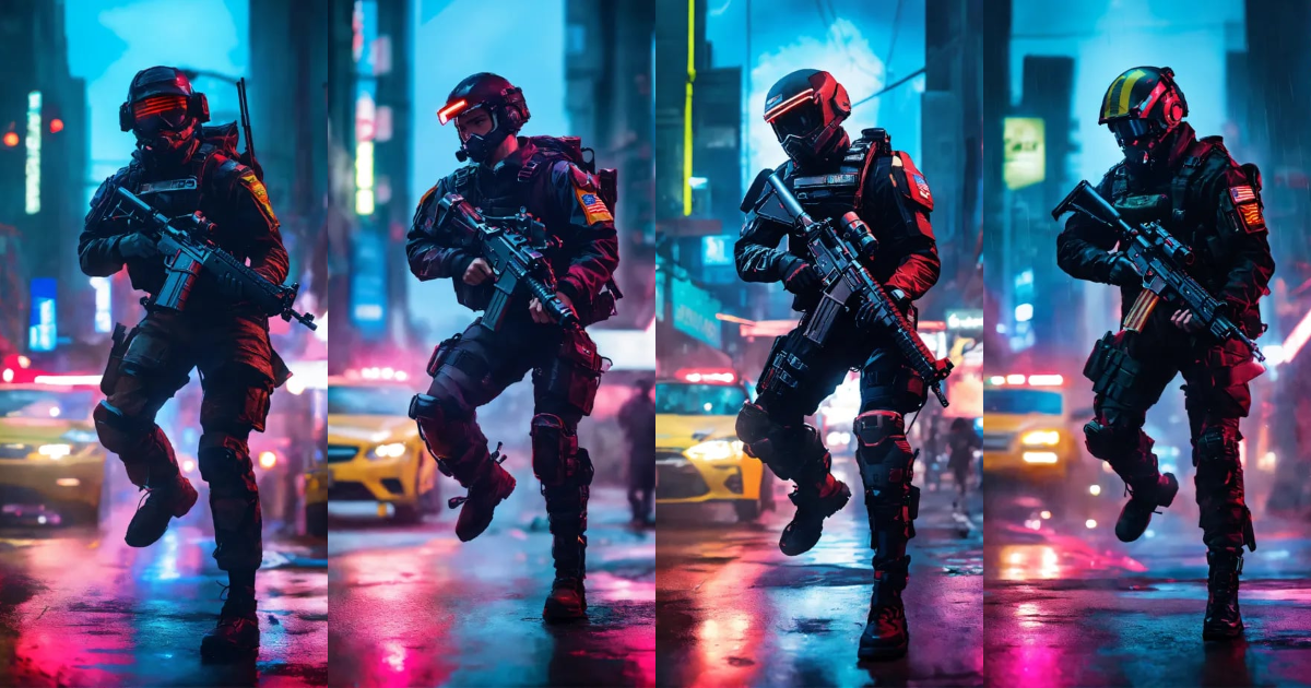 Lexica - Photo sequence of a dramatic cyberpunk scene. The sequence ...