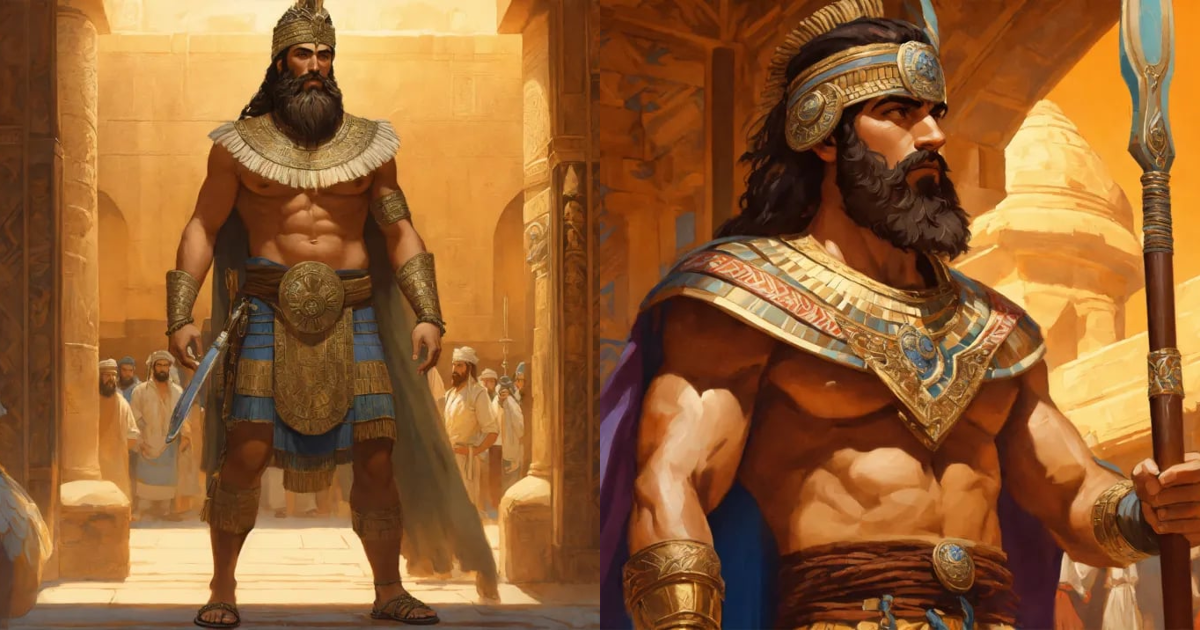 Lexica - Detailed full body digital painting of an ancient Assyrian ...
