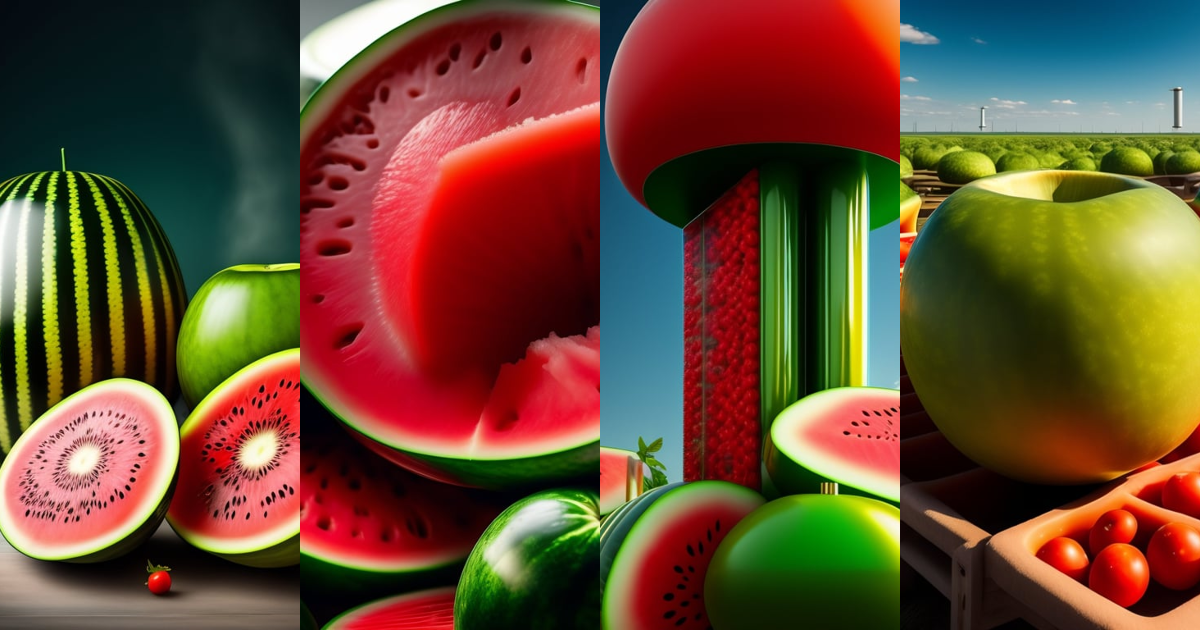 Lexica - Futuristic machine that turns watermelons into energy