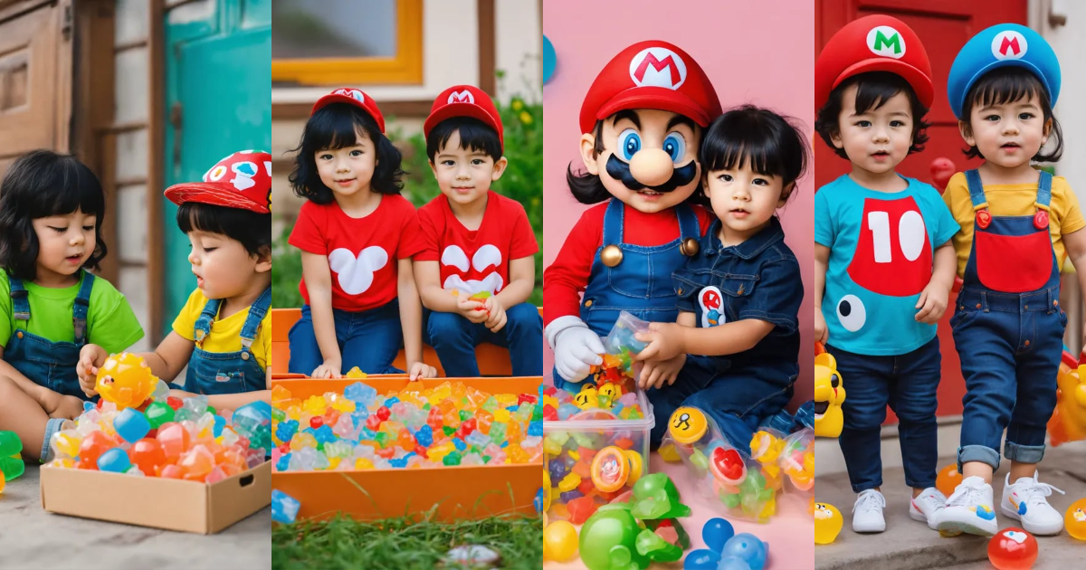 Lexica - Ukainian kids girl and boy with black hair, t-shirts , jeans ...