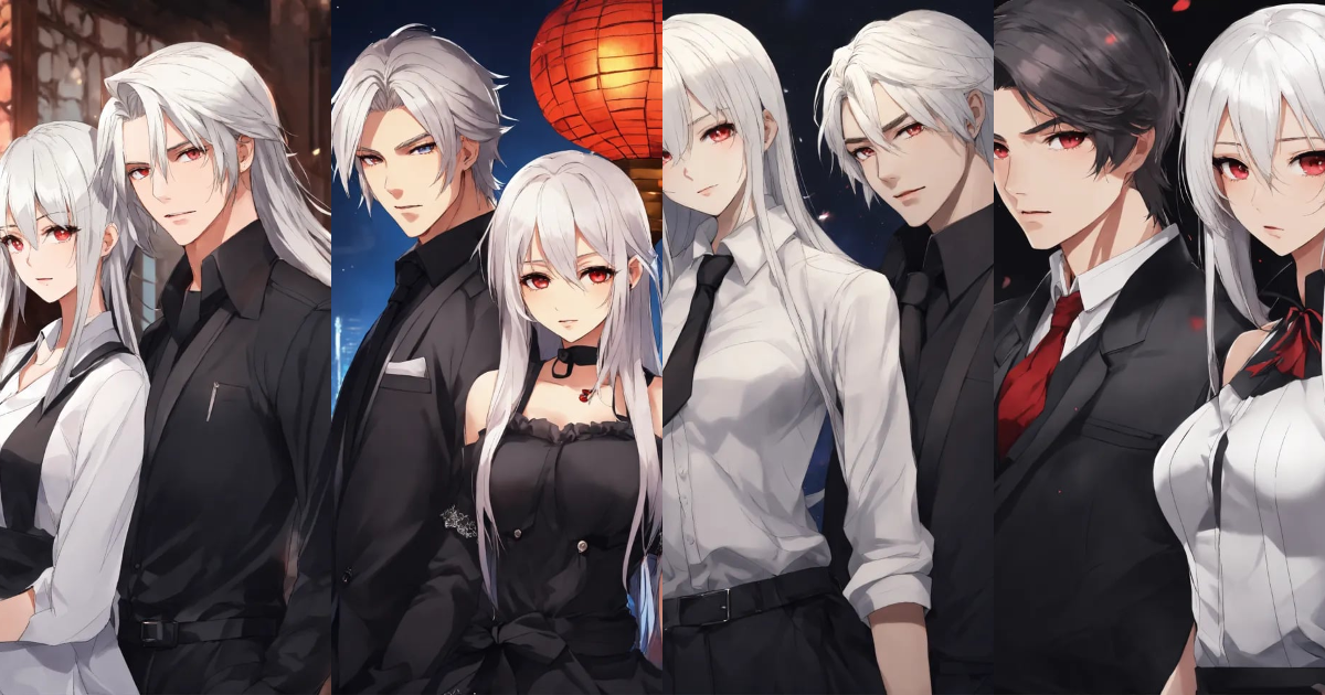 Lexica - Guy and girl 20 years old. twins. The girl has white long ...