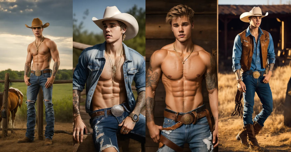 Lexica - Full-body photo of a beautiful masculine fit justin bieber as ...
