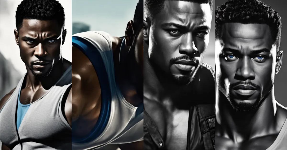 Lexica - Black and white illustration of male hollywood actor ...