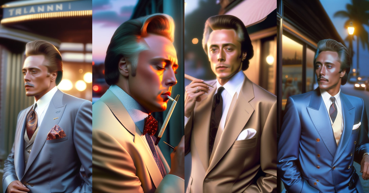 Lexica - Christopher Walken smoking a cigar in a Italian silk suit ...