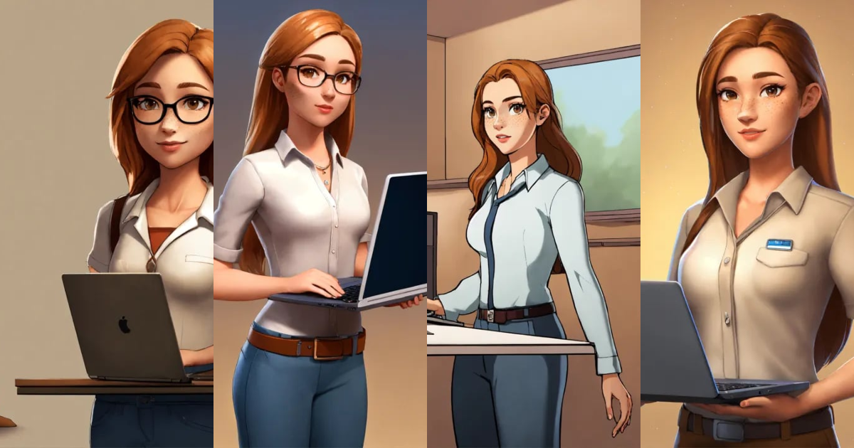 Lexica - A white intelligent, attractive female cartoon character ...