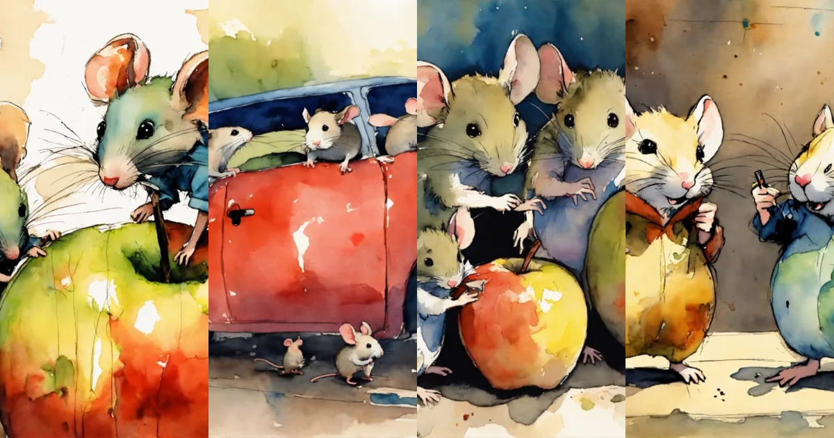 Lexica - Cool, nice and cute mice working and helping together to move ...