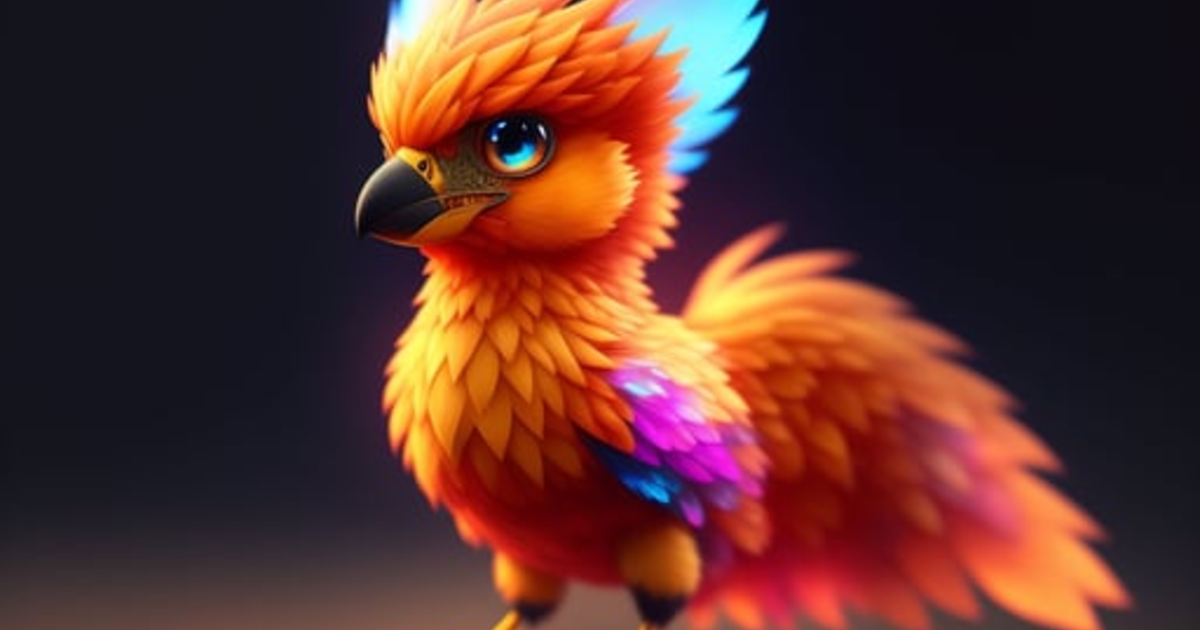 Lexica - A cute adorable baby phoenix made of crystal ball with low ...